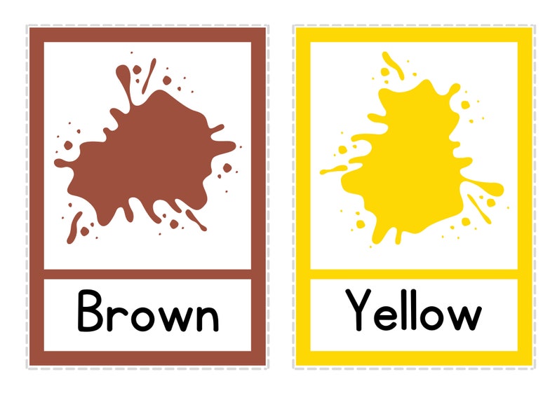 Colors Flashcards - Etsy