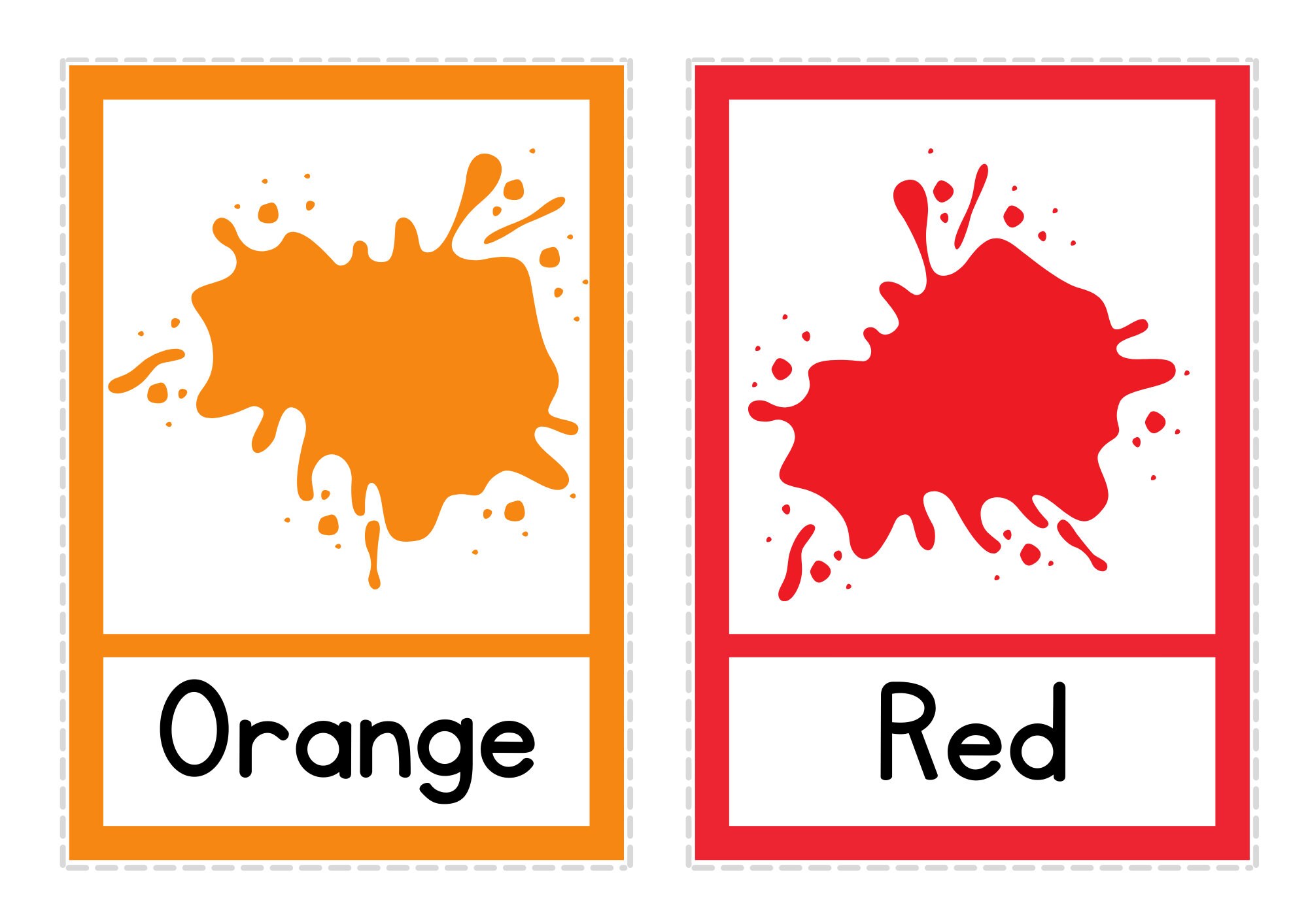 Colors Flashcards - Etsy