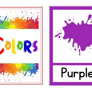 Colors Flashcards - Etsy