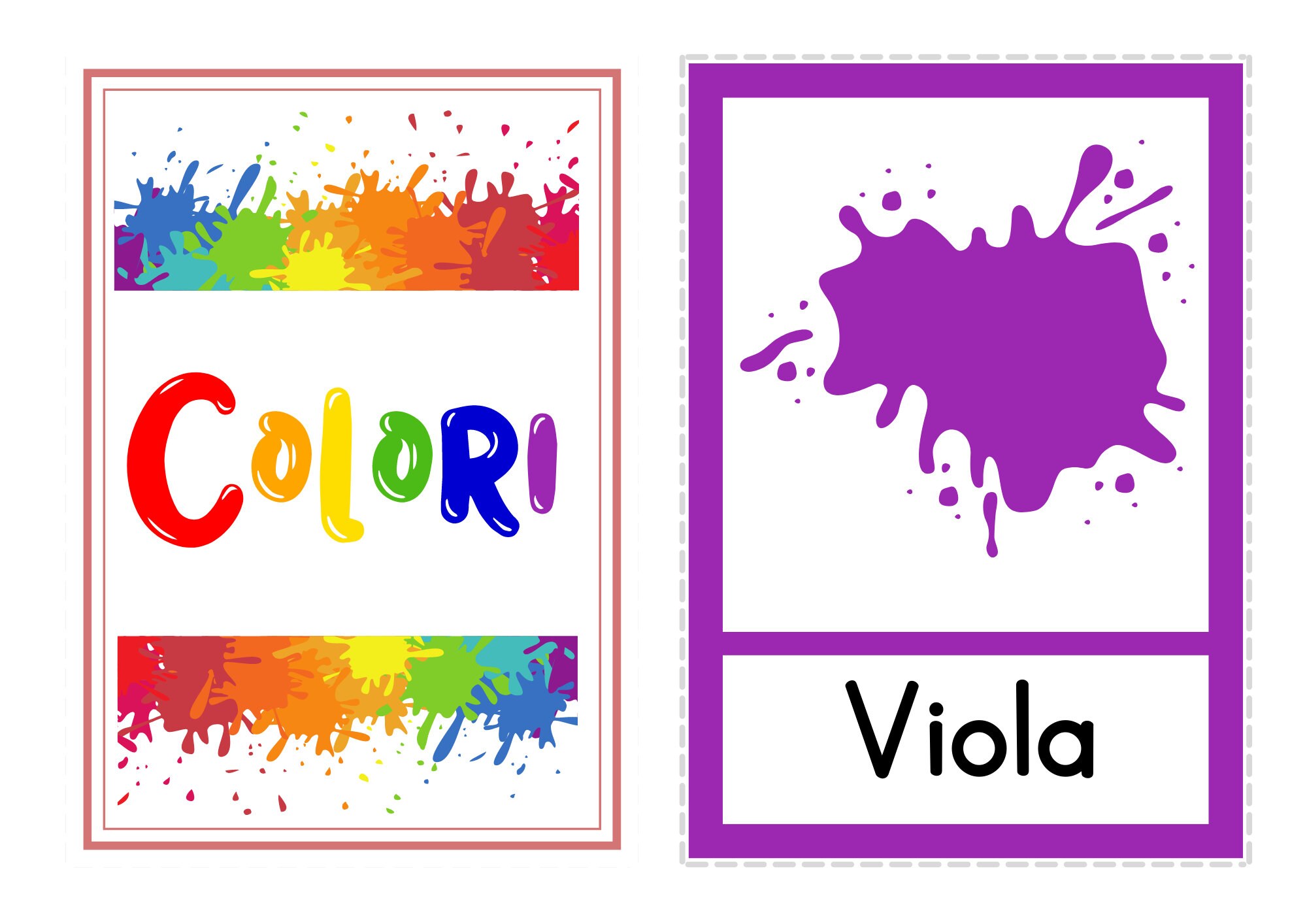 ITA Color Learning Cards - Etsy