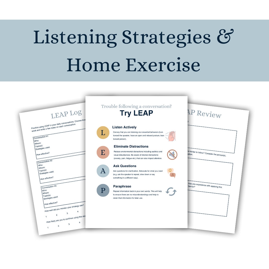 Listening Strategies, PDF, Cognitive-communication Therapy, Adult ...