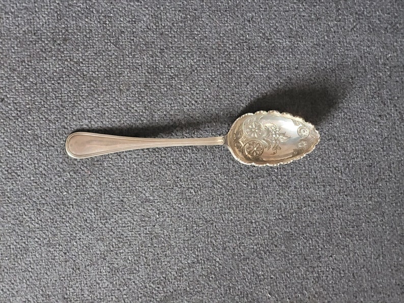 Antique Victorian Silver-plated Serving Spoon. - Etsy