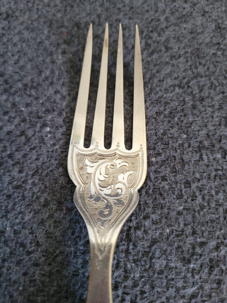 A Set of Antique Sterling Silver Forks With Bone Handles - Etsy