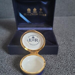 Halcyon Days Jewelry Box , Can Be Used as a Pillbox in the Original Box ...