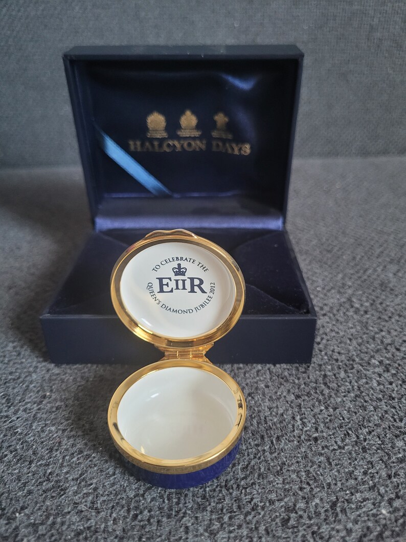 Halcyon Days Jewelry Box , Can Be Used as a Pillbox in the Original Box ...