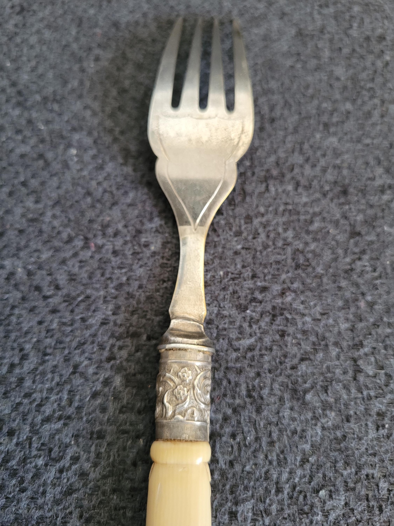 A Set of Antique Sterling Silver Forks With Bone Handles - Etsy