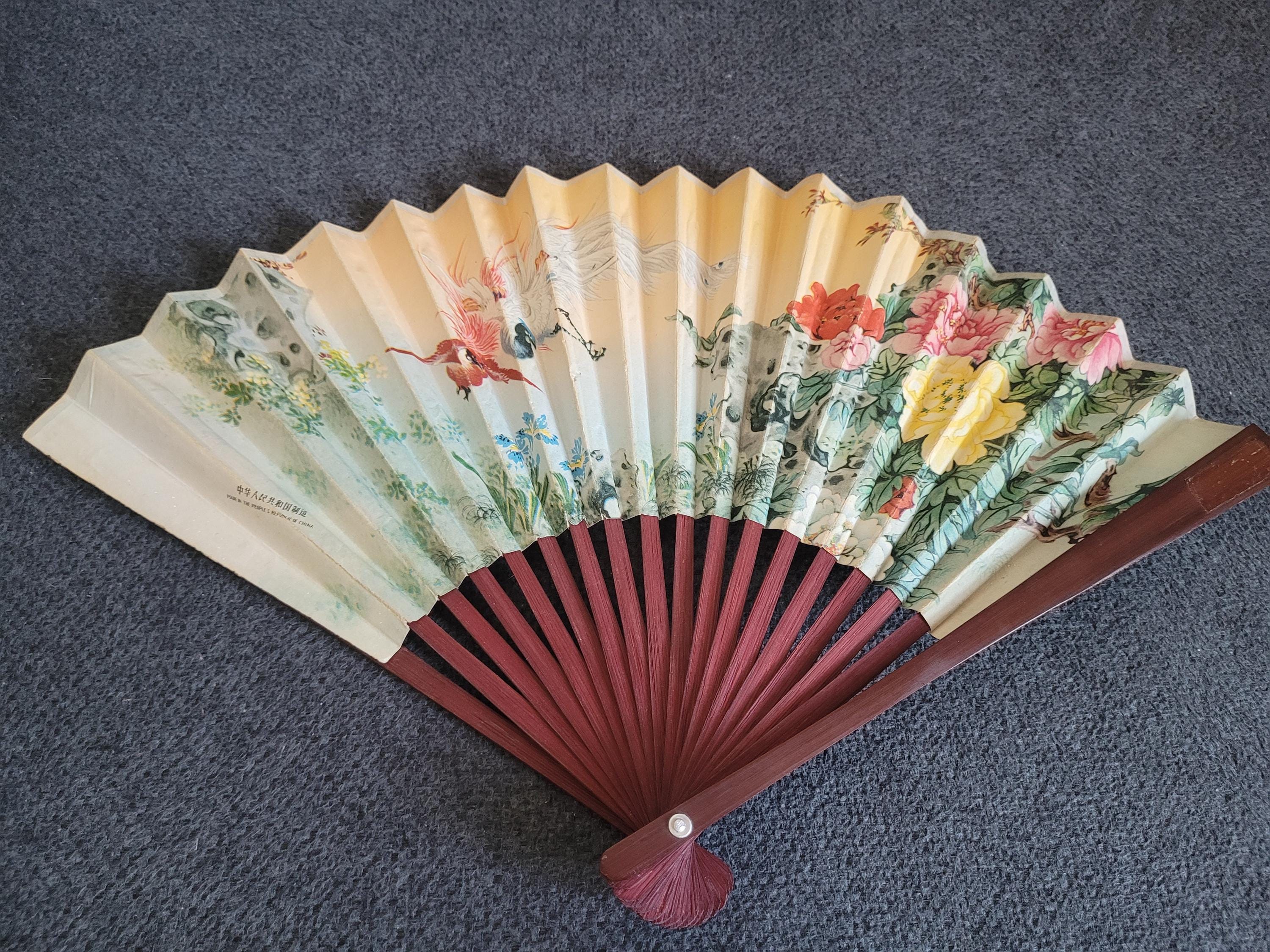 Vintage Chinese Handmade Fan - Etsy
