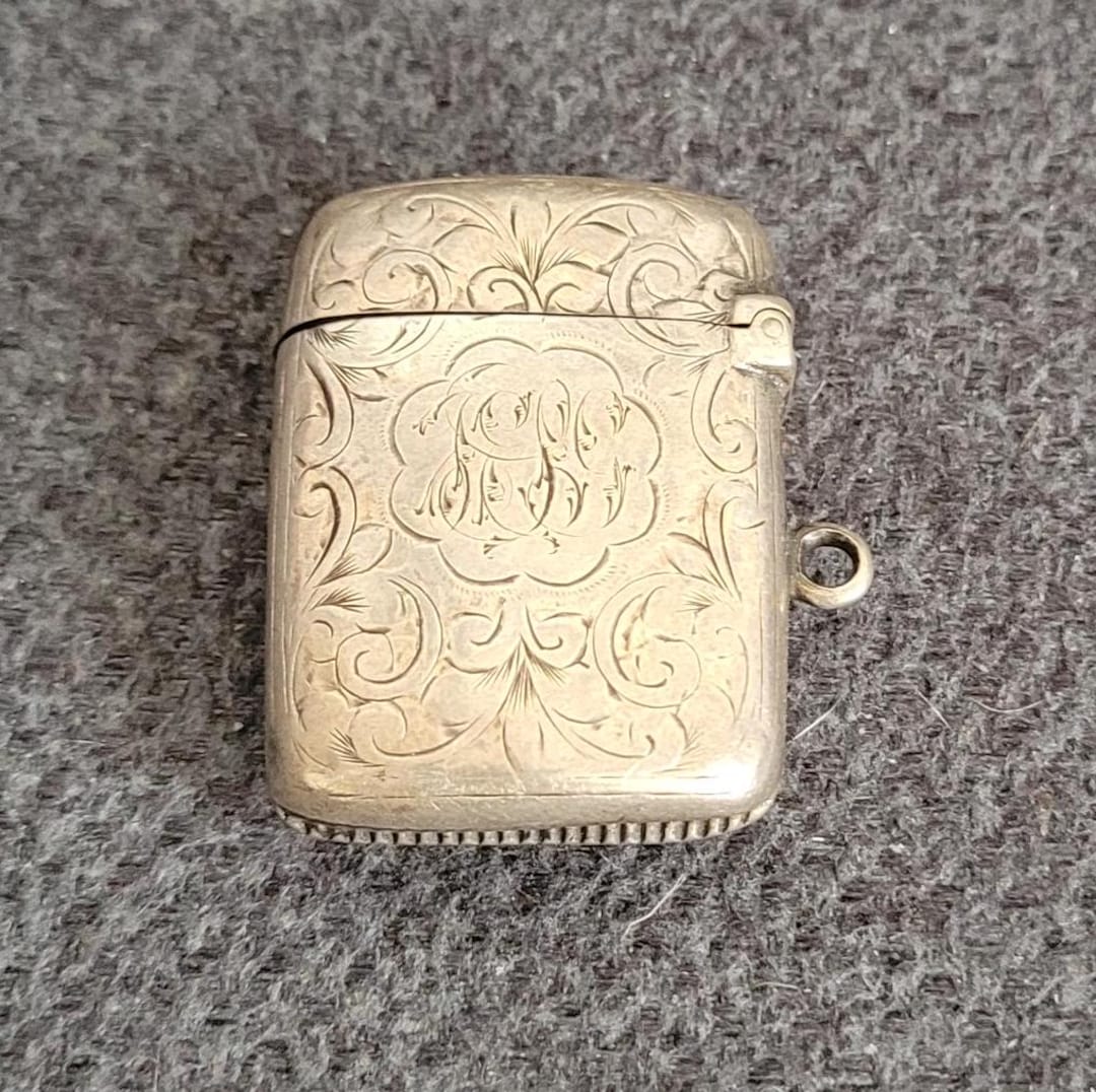Antique Silver Matchbox Holder/ 19th Century Vesta - Etsy