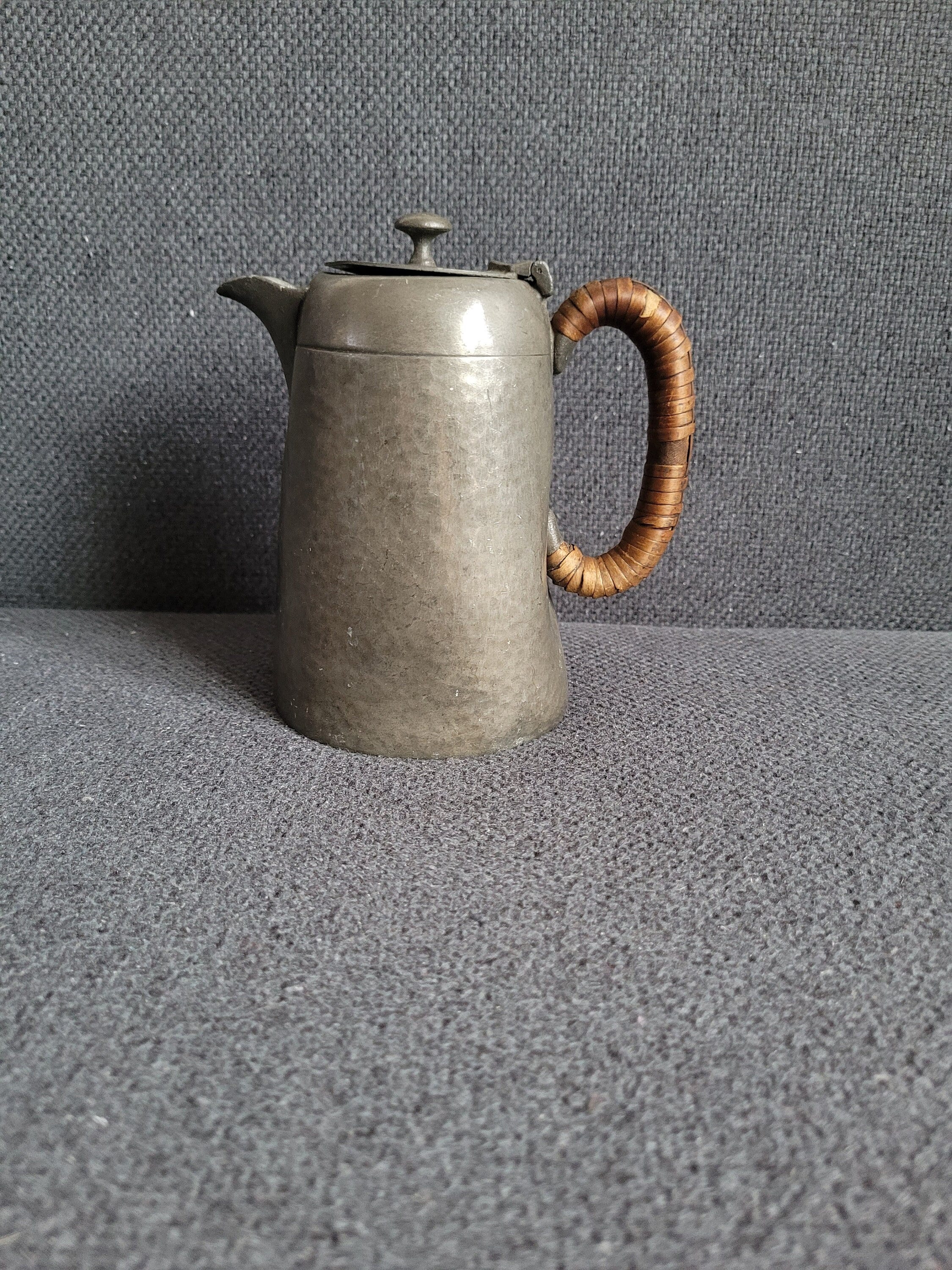 Antique Hammered Pewter Kettle Made in England by Sheffield Craftsman ...