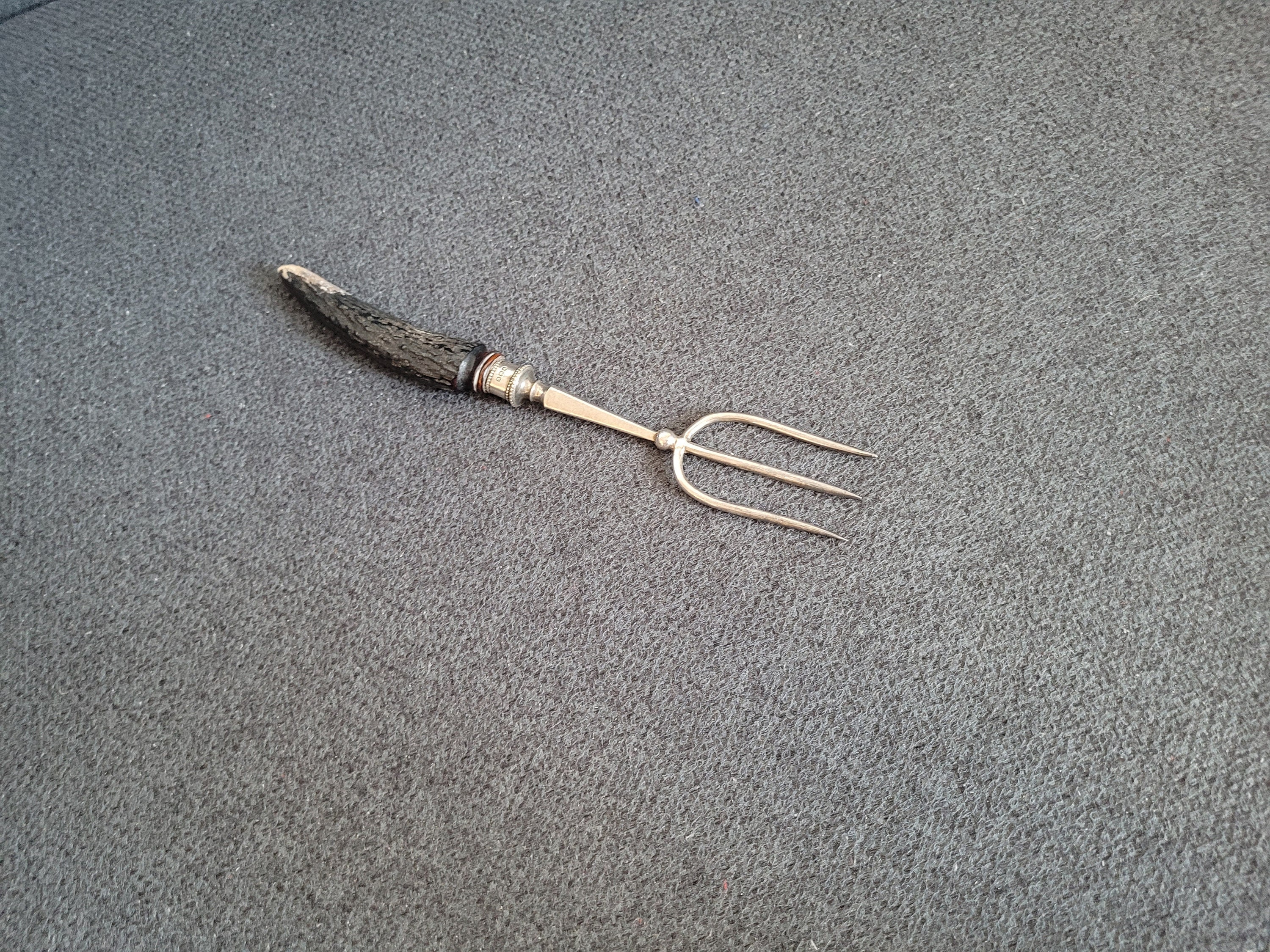 Antique Carving Fork for Meat, Sterling Silver With a Handle Made of ...