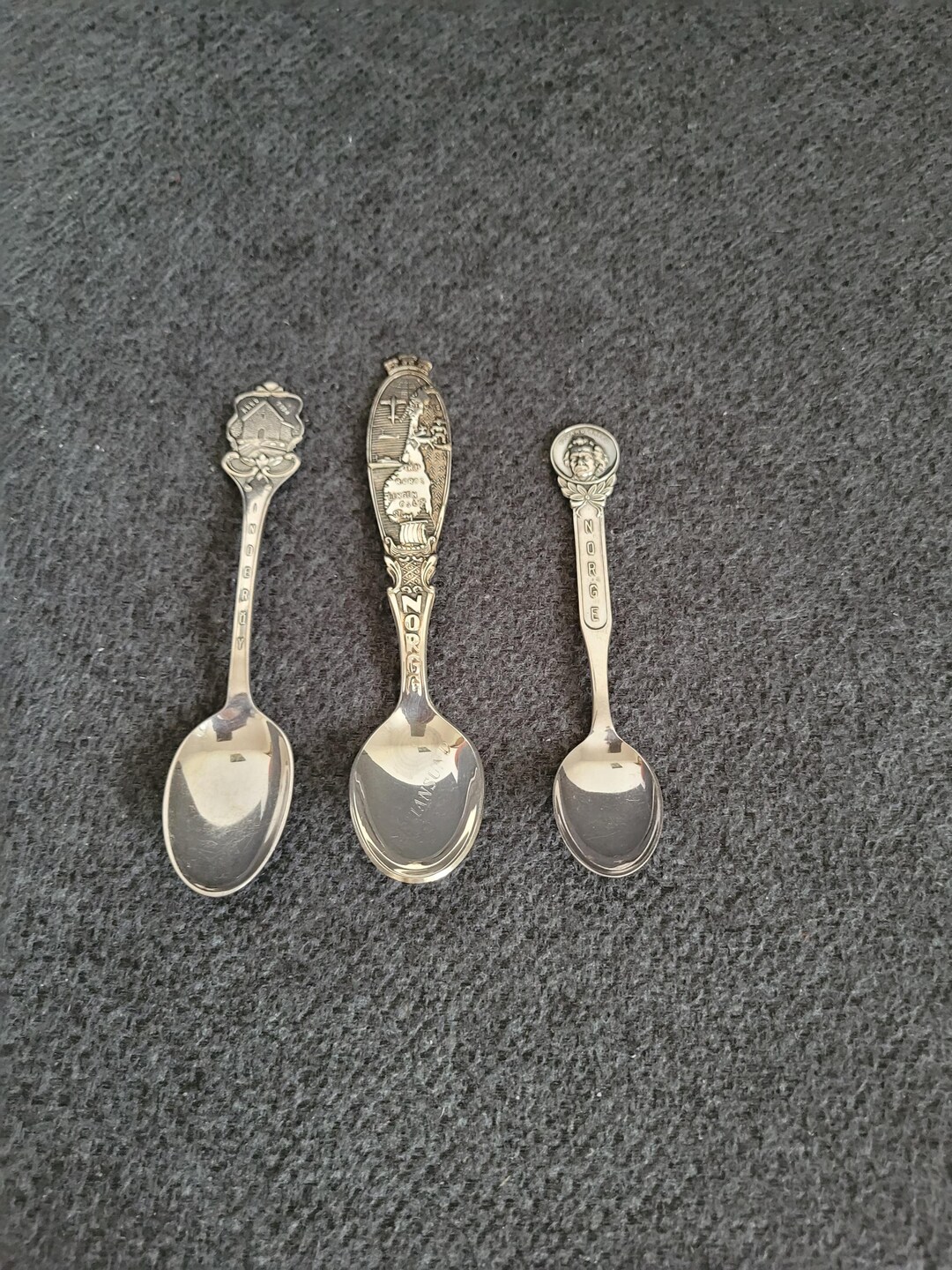A Set of Collectible Souvenir Spoons From Norway, - Etsy