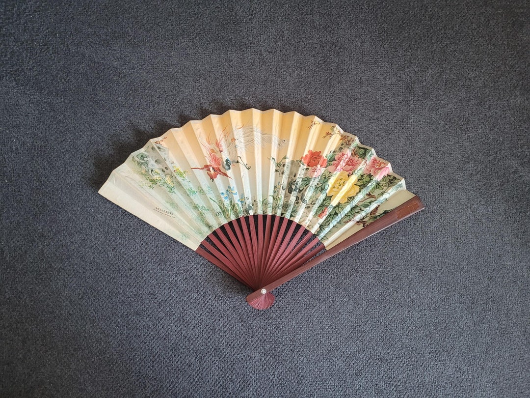 Vintage Chinese Handmade Fan - Etsy