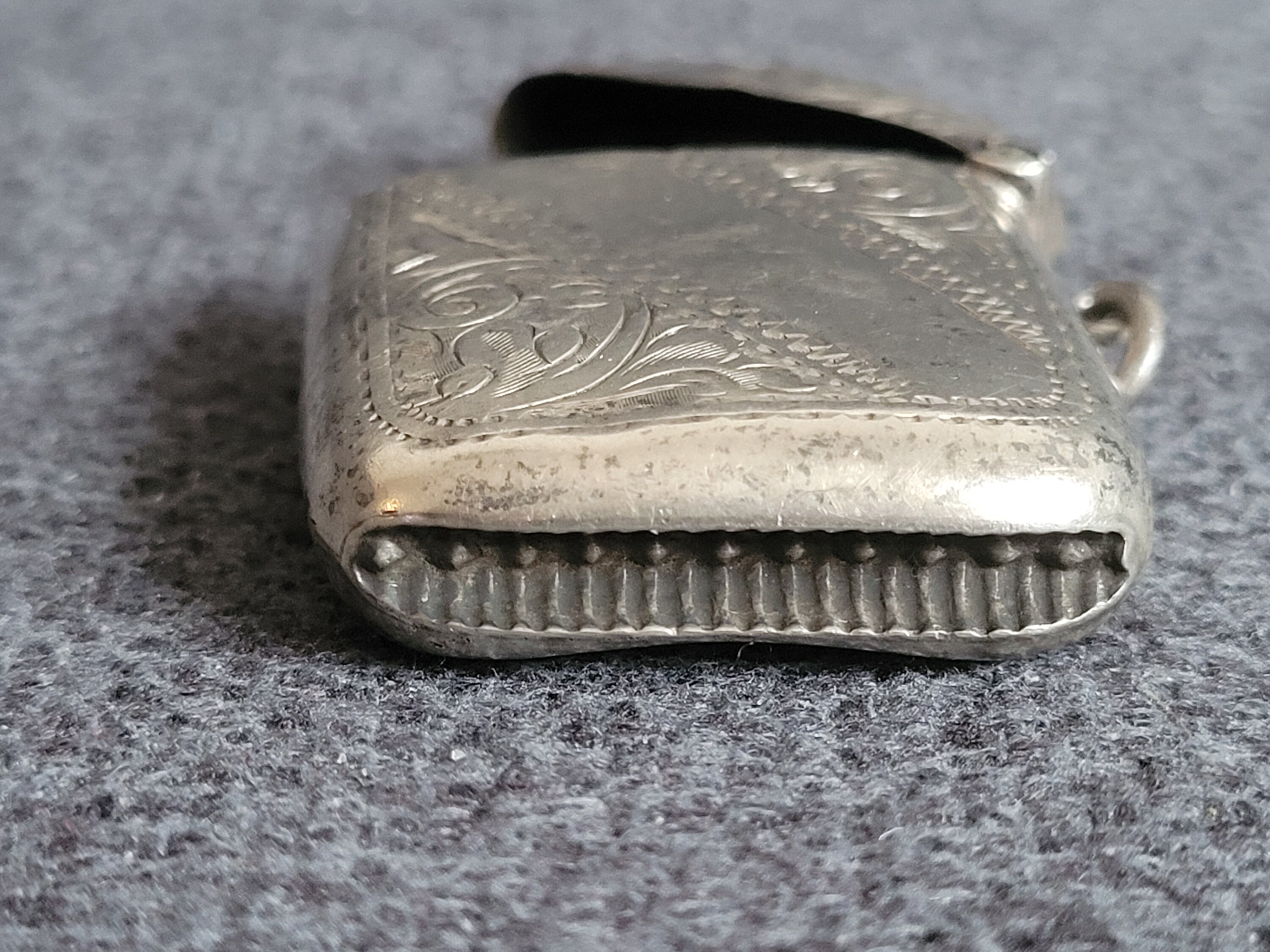 Vesta Match Case With Hand Engraving, 925 Sterling Silver - Etsy