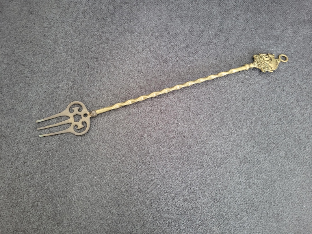 Antique Fireplace Fork With Ship Decoration - Etsy