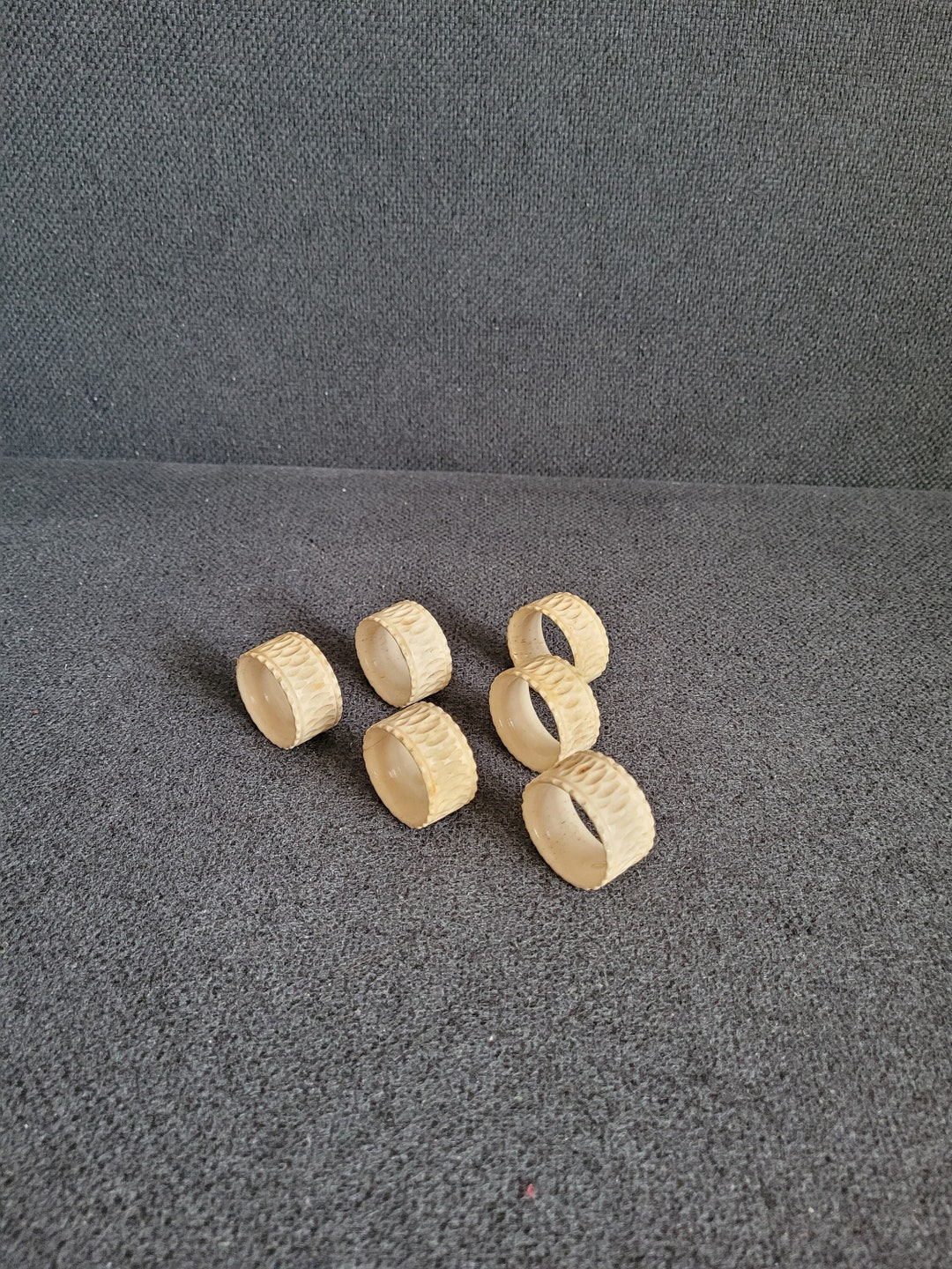 Six Antique Handmade Bone Napkin Rings - Etsy