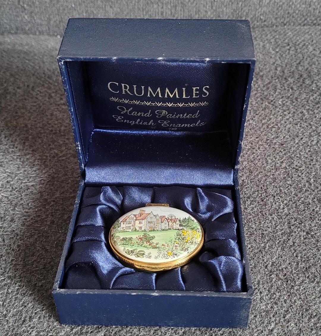 Vintage Oval Pill Box (jewelry Box) Crummles - Etsy