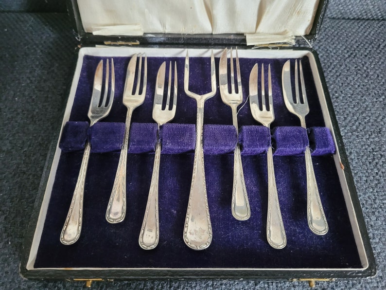 A Set of Silver-plated Fruit Forks - Etsy