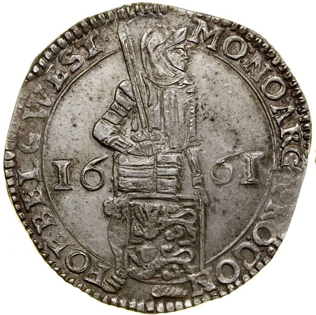 Original Thaler Coin (silver Ducat), 1661, Netherlands - Etsy