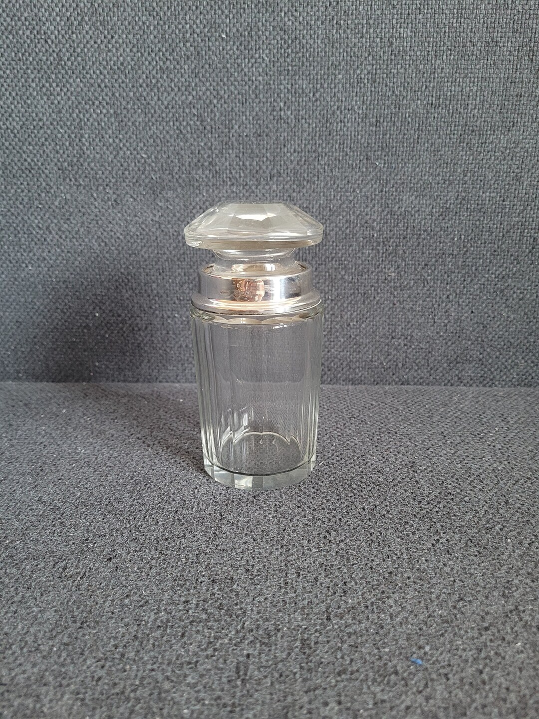 Antique Crystal Jar With Silver Rim and Crystal Lid - Etsy
