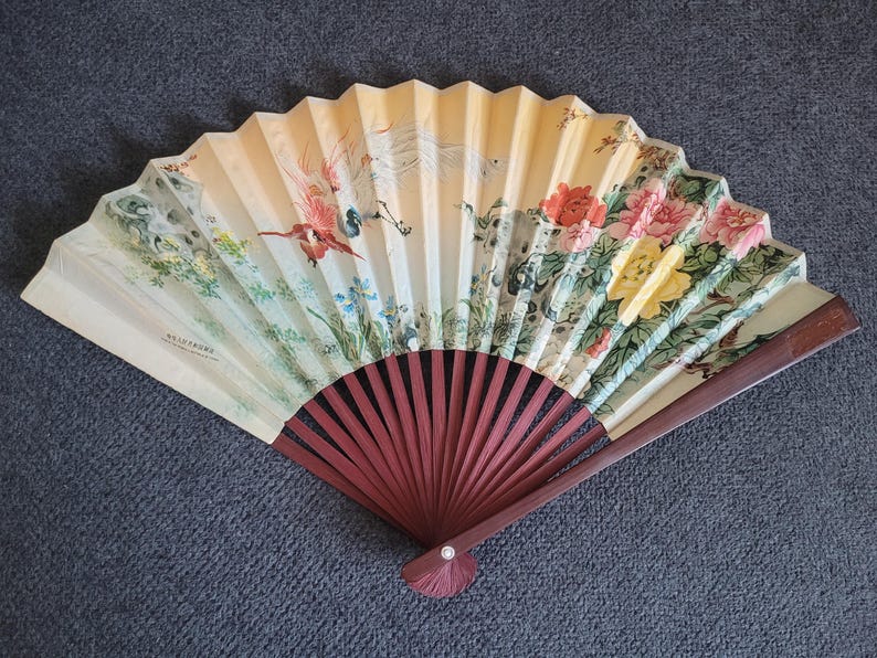 Vintage Chinese Handmade Fan - Etsy
