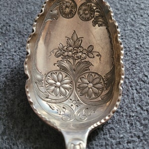 Antique Victorian Silver-plated Serving Spoon. - Etsy