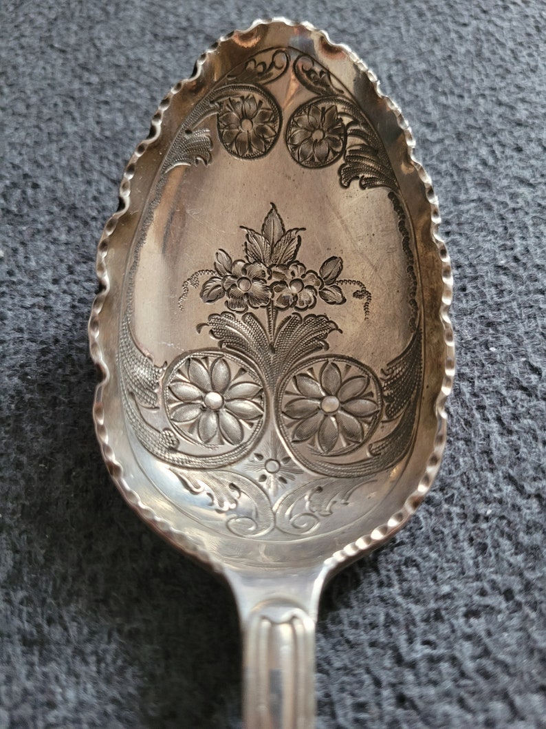 Antique Victorian Silver-plated Serving Spoon. - Etsy