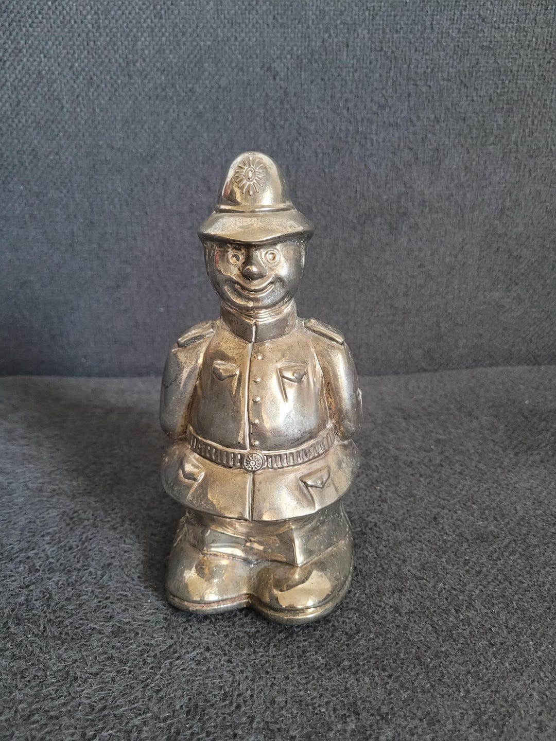 Original Vintage Silver-plated Money Box in the Shape of a British ...