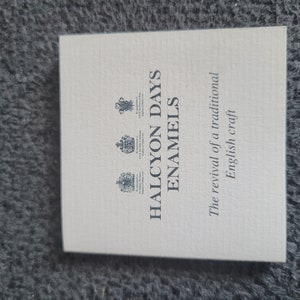 Halcyon Days Jewelry Box , Can Be Used as a Pillbox in the Original Box ...