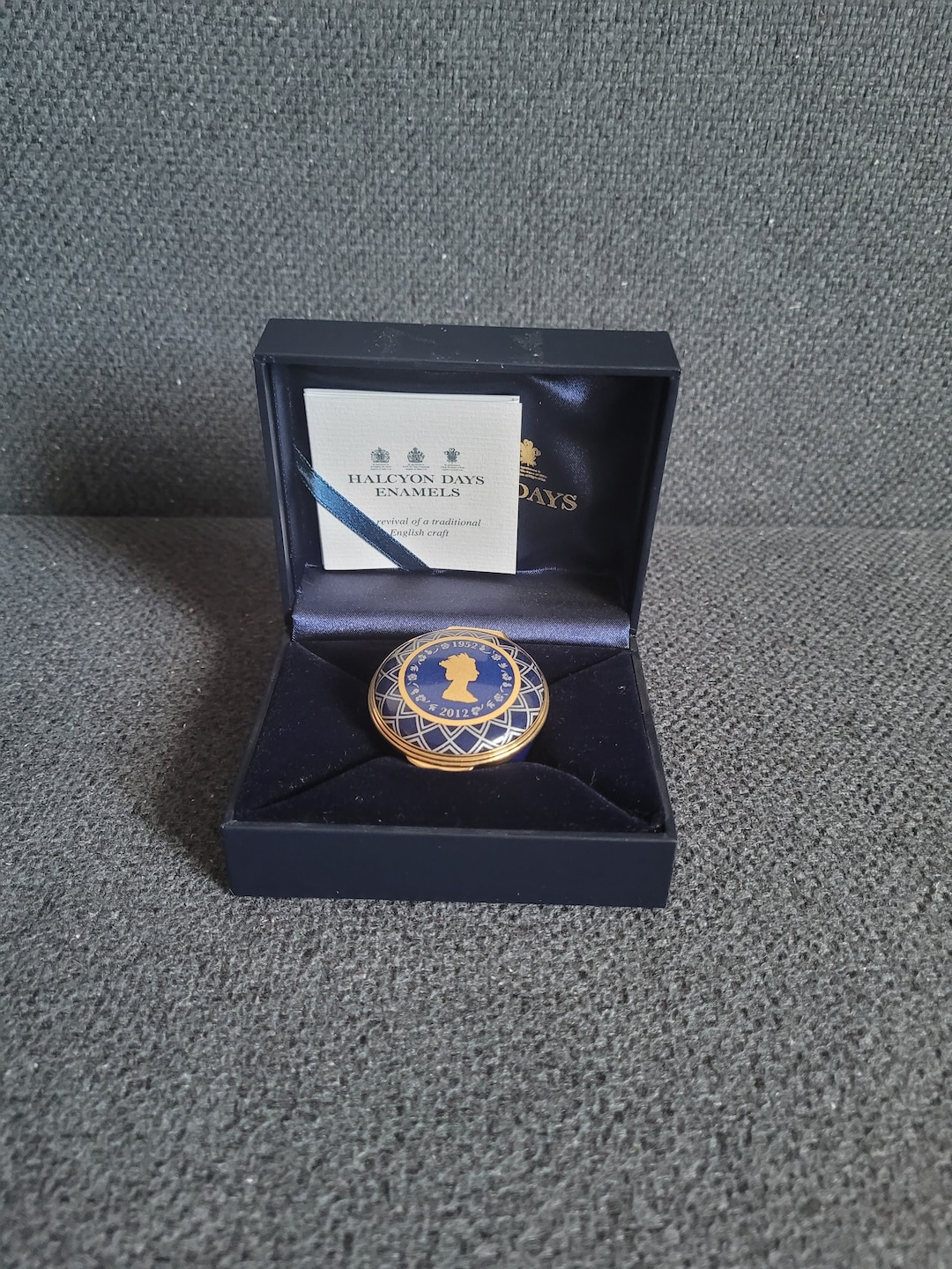 Halcyon Days Jewelry Box , Can Be Used as a Pillbox in the Original Box ...