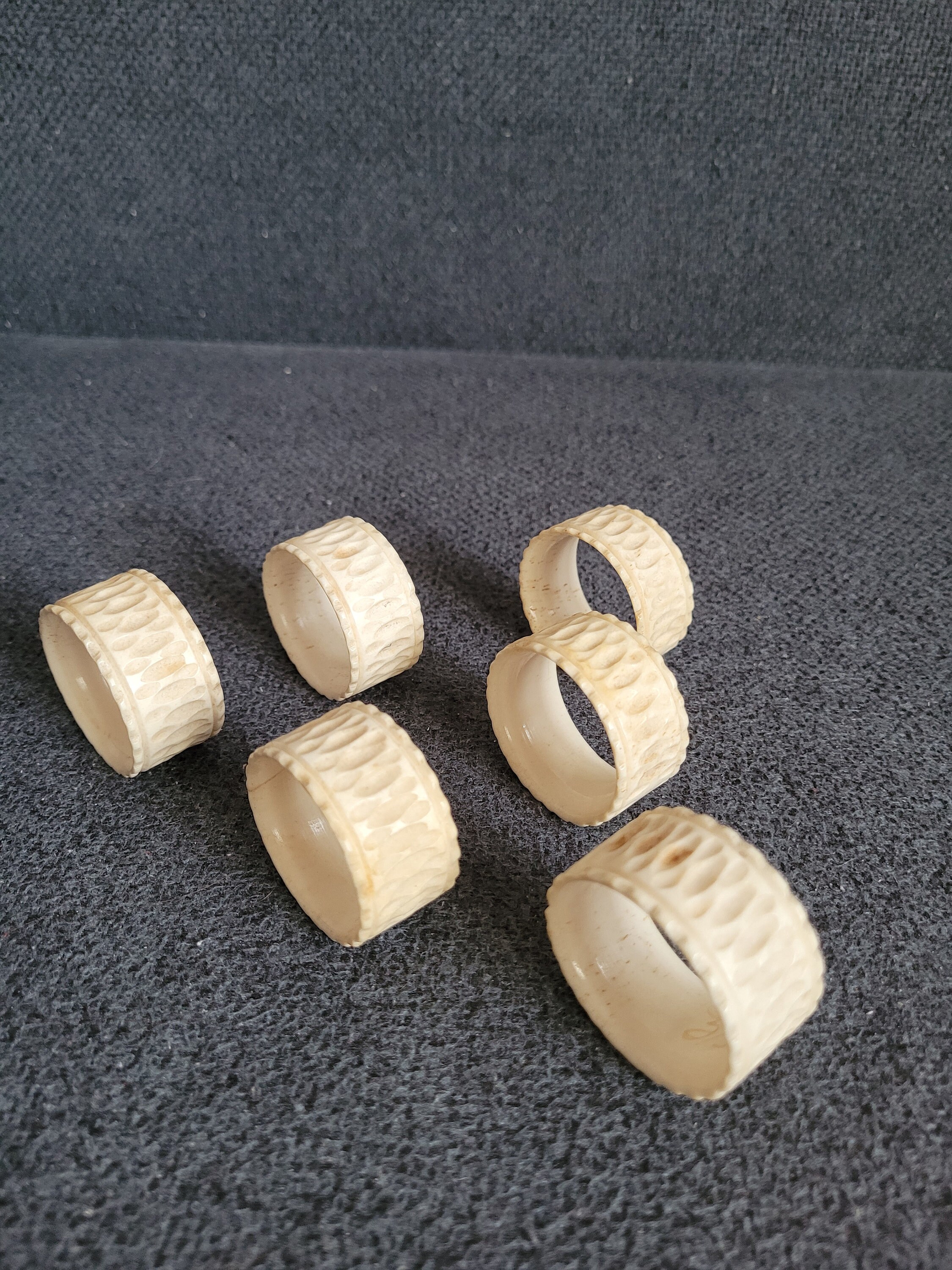 Six Antique Handmade Bone Napkin Rings - Etsy