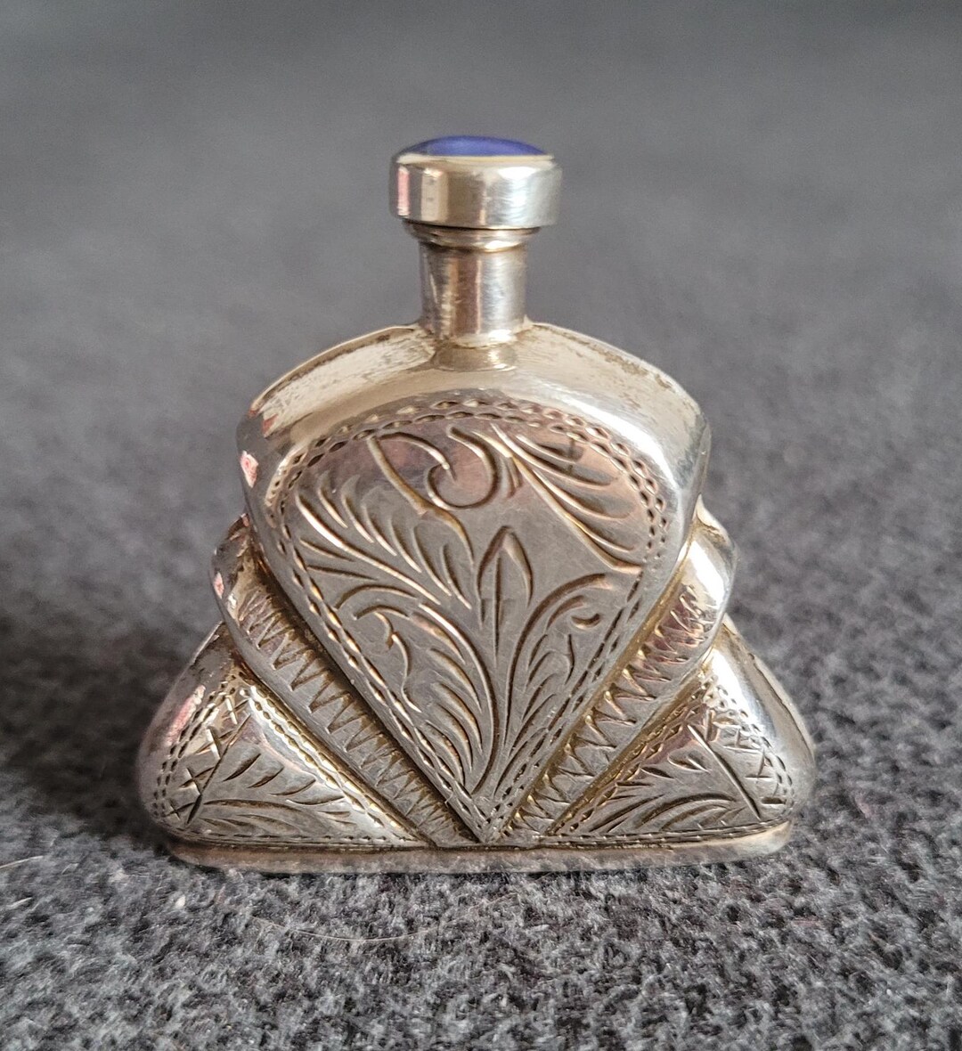 Vintage Silver Perfume Bottle - Etsy