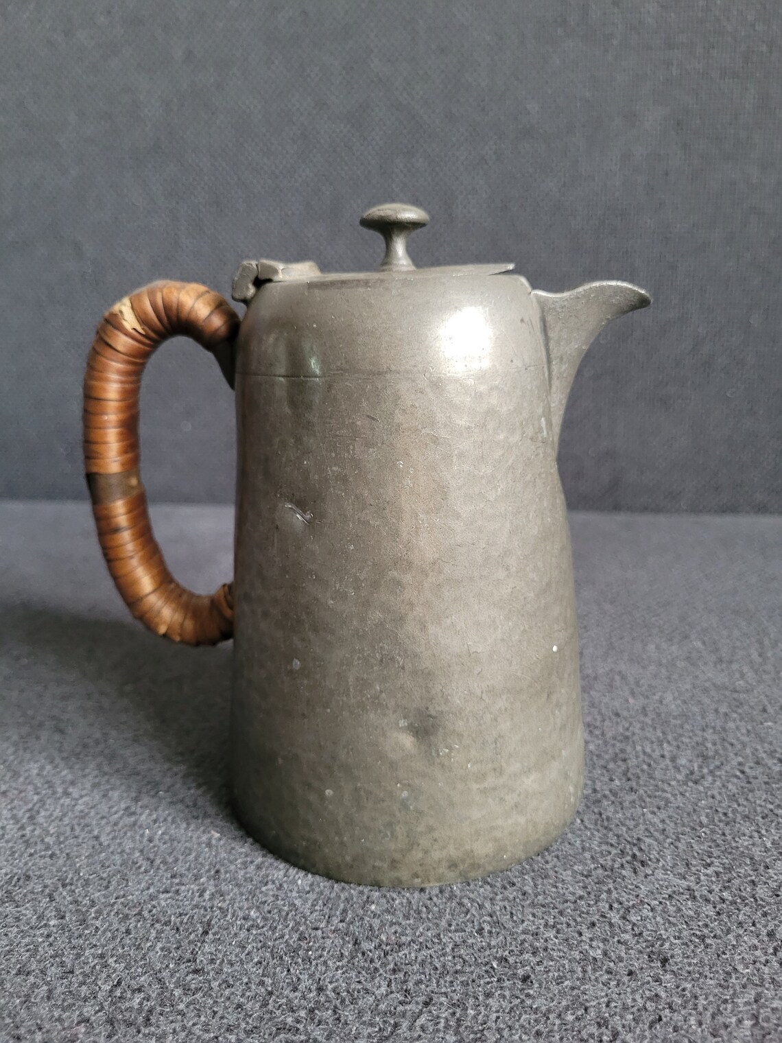 Antique Hammered Pewter Kettle Made in England by Sheffield Craftsman ...