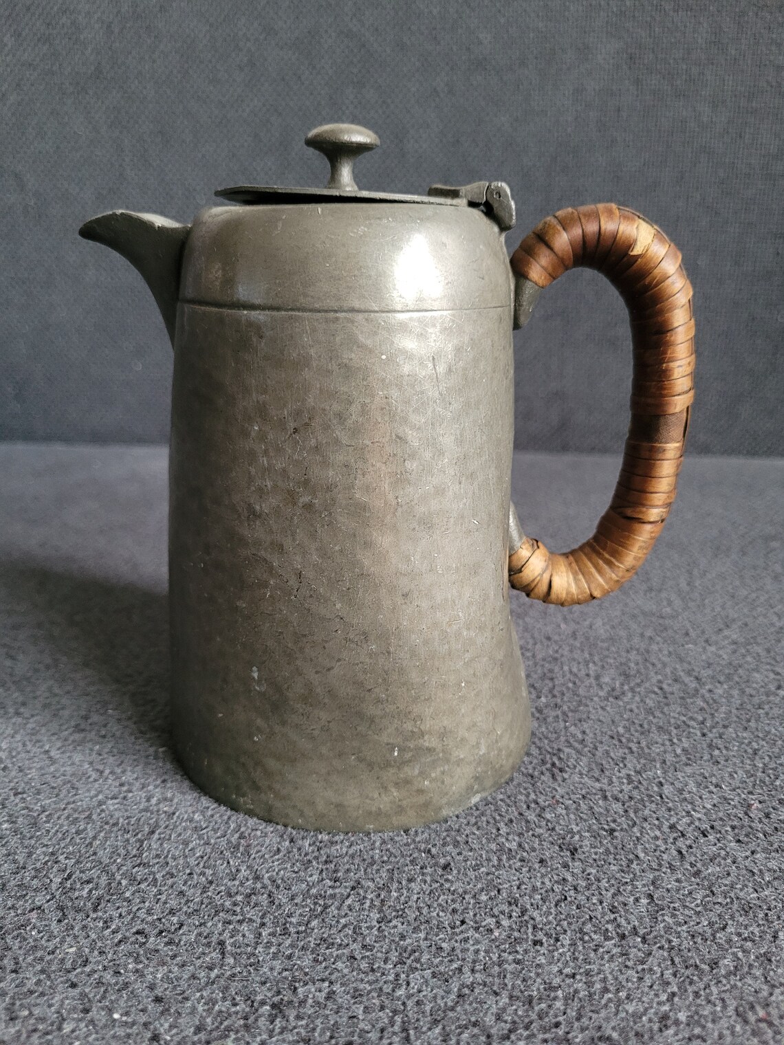 Antique Hammered Pewter Kettle Made in England by Sheffield Craftsman ...