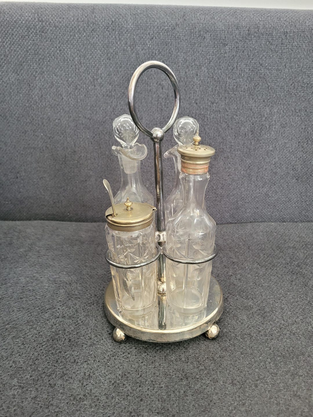 Rare Antique Cruet Set - Etsy
