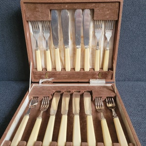 Antique Silver-plated Set of Cutlery for Fish in the Original Case - Etsy