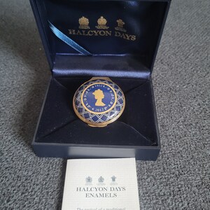 Halcyon Days Jewelry Box , Can Be Used as a Pillbox in the Original Box ...