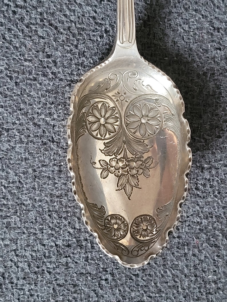 Antique Victorian Silver-plated Serving Spoon. - Etsy