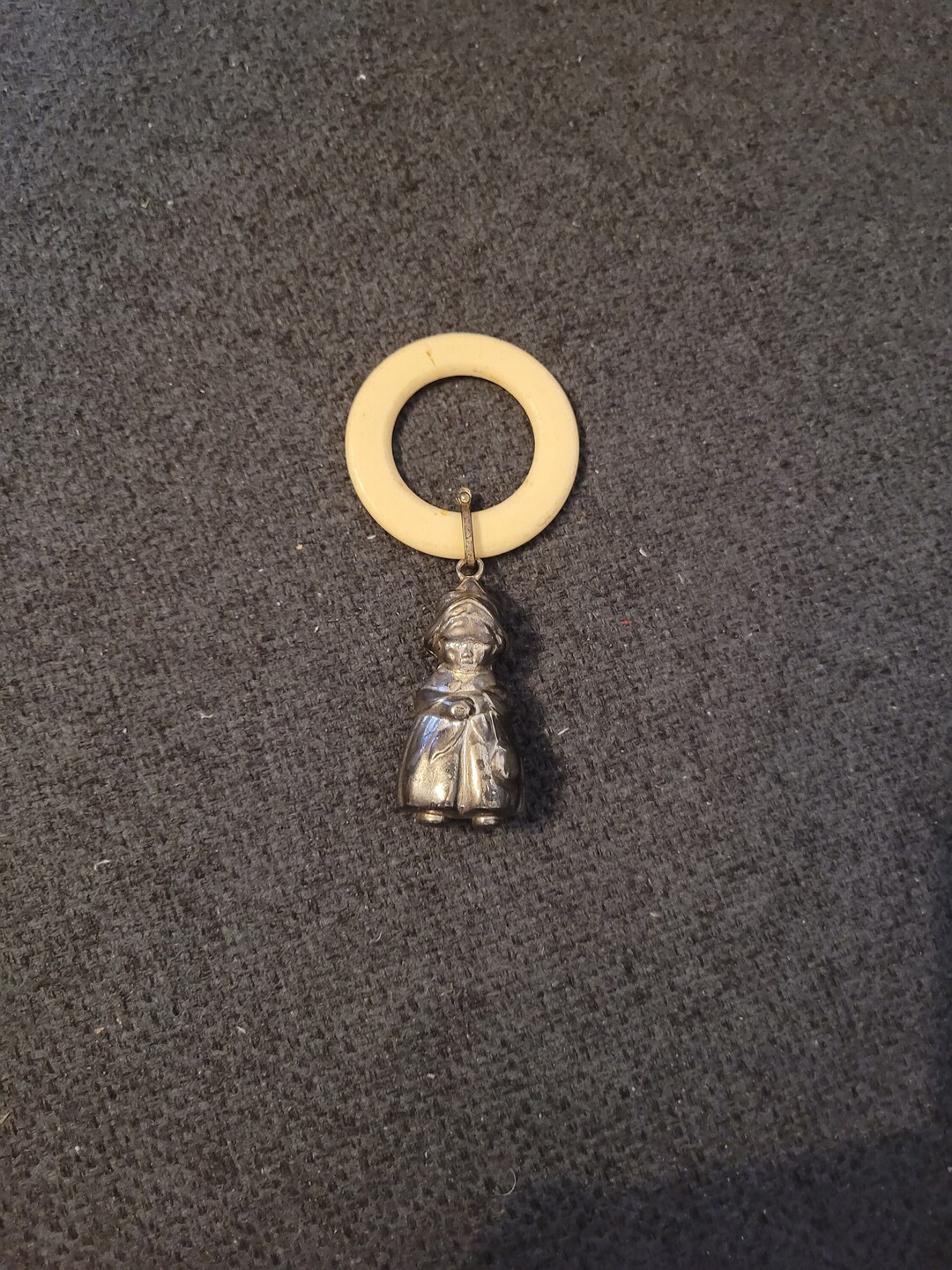 Vintage Baby Rattle Made of White Metal - Etsy