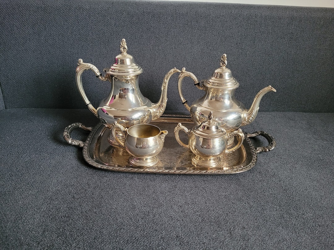 Vintage Silver-plated Tea Set Oneida Silver Company 5 Items - Etsy