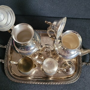 Vintage Silver-plated Tea Set Oneida Silver Company 5 Items - Etsy
