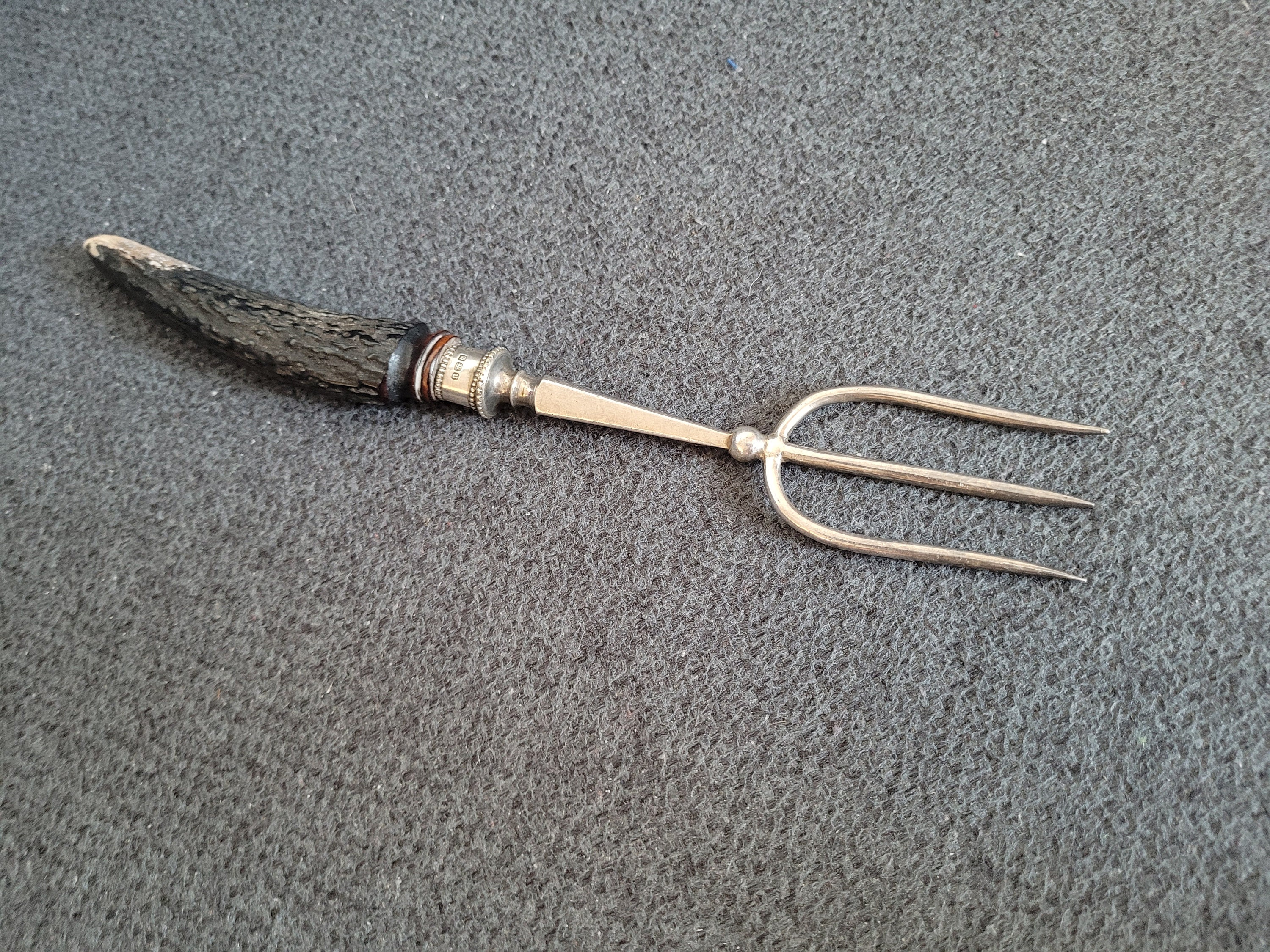 Antique Carving Fork for Meat, Sterling Silver With a Handle Made of ...