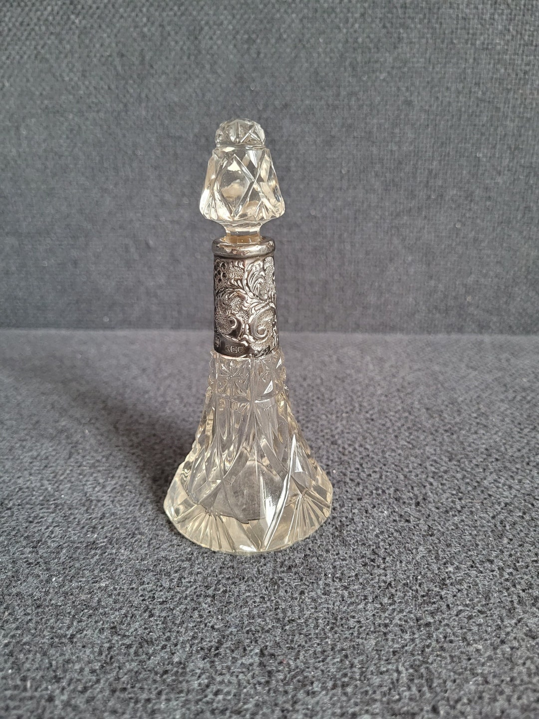 Antique Crystal Incense Bottle With Silver Rim and Crystal Lid - Etsy