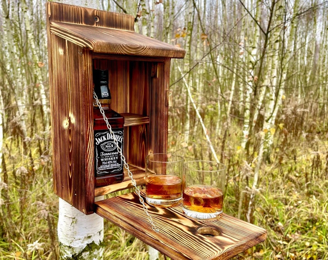 Bird House Whiskey Mini Bar, Wooden Whiskey Cabinet, Twitter Box With ...