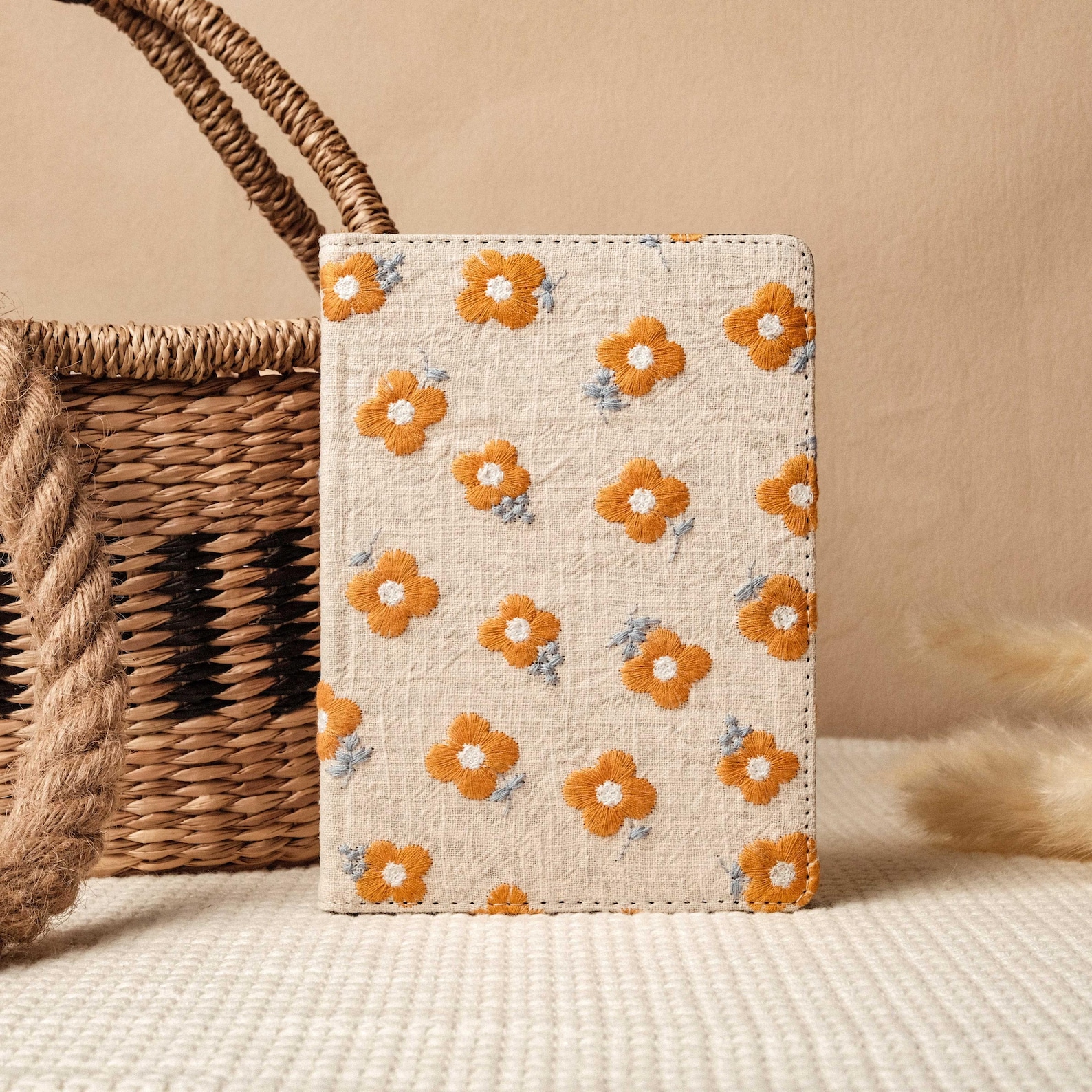 Sunflower Embroidery Kindle Case, Personalization Kindle Case, All New ...