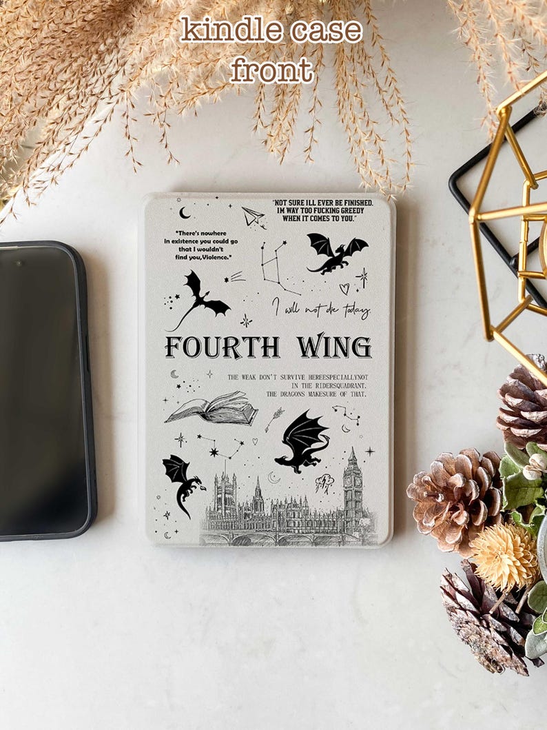 Dragon Fourth Wing Kindle 11th Gen 2024 Case Auto Wake/sleep Kindle ...