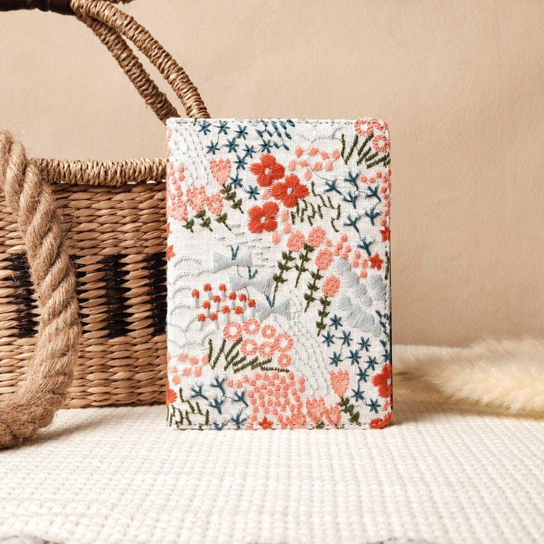 Red Small Garden Embroidery Kindle Case, Personalization Kindle Case ...