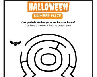 Printable Number Maze Worksheets, Number Recognition, Preschool ...