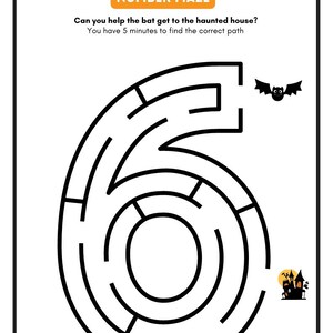 Halloween Number Maze Printable Number Maze Worksheets, Number ...