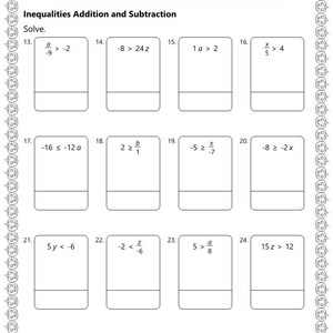 Halloween Inequalities, 16 Worksheets Homeschool Math, Middle School ...