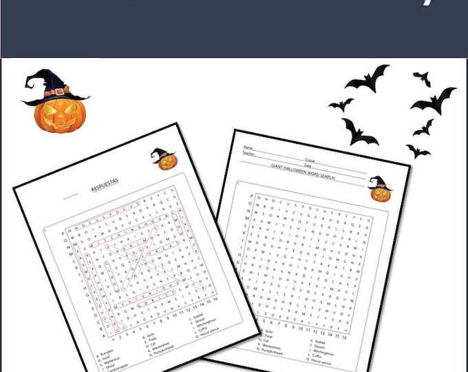 No PREP GIANT HALLOWEEN Vocabulary Word Search Puzzle Worksheet Back to ...